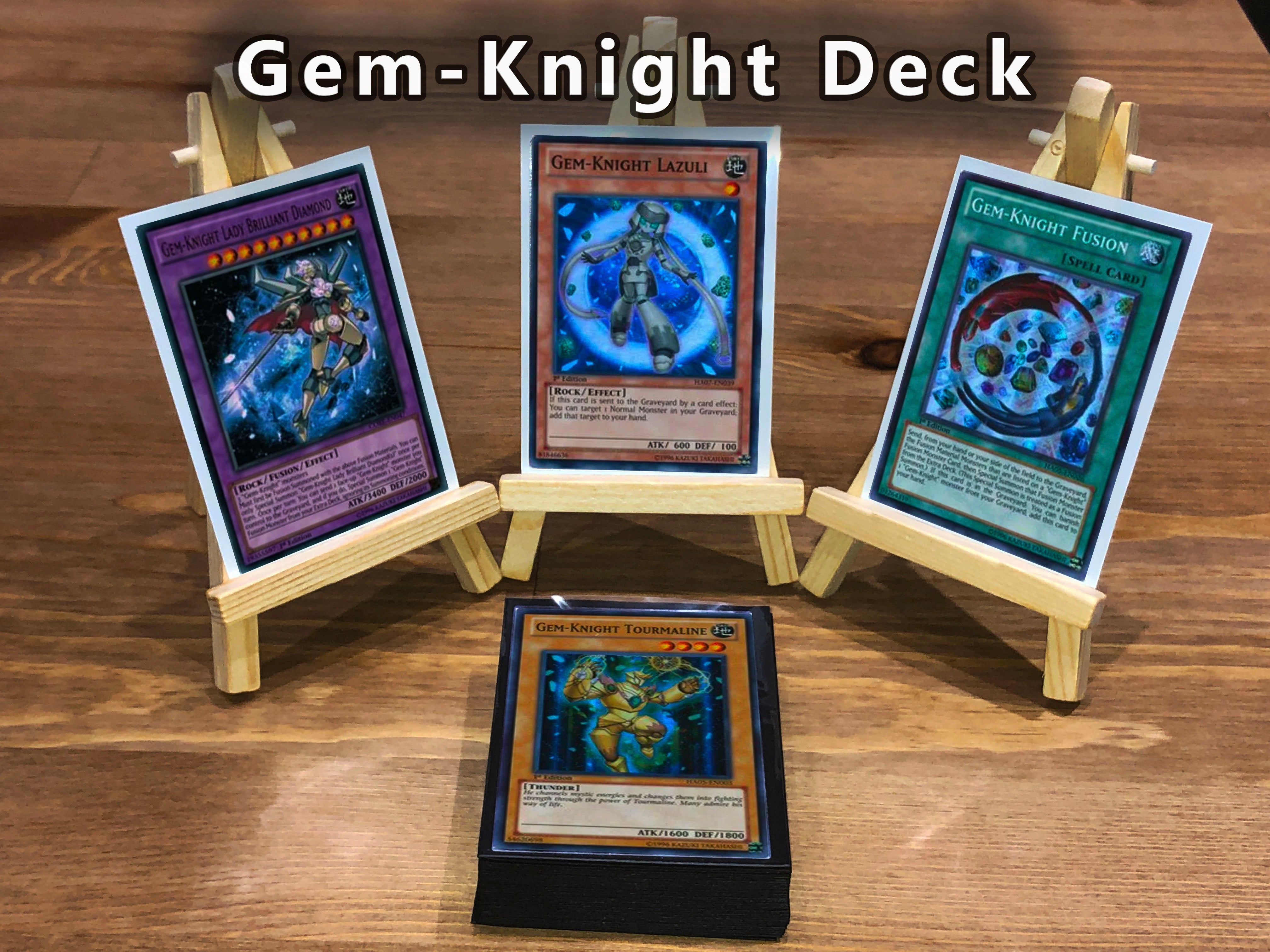 Yugioh Gem-Knight Deck - 40 Cards + Extra Deck + Sleeves – Budget ...
