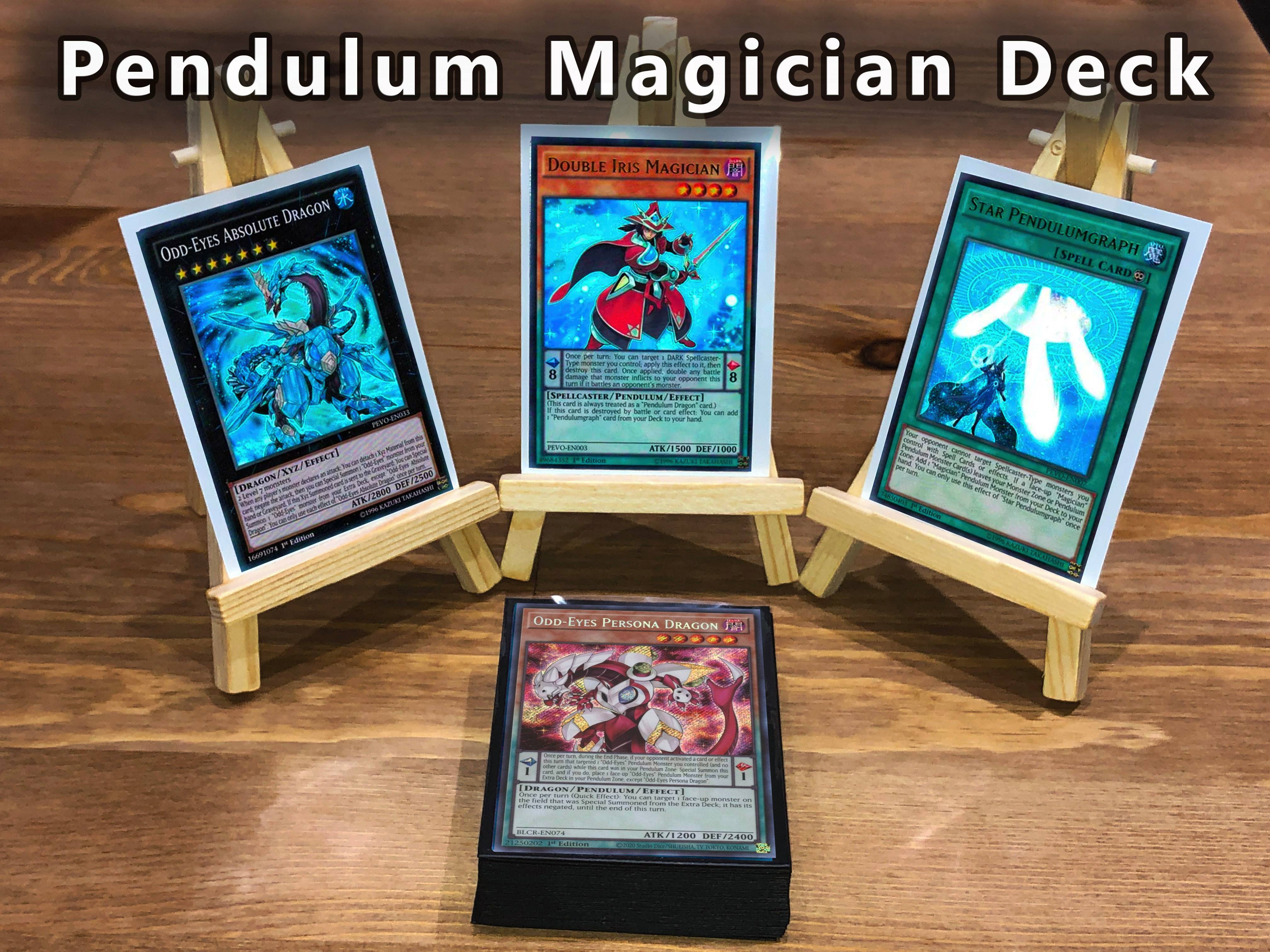 Yugioh Odd-Eyes Pendulum Magician Deck 40 Cards + Extra Deck + Sleeves ...